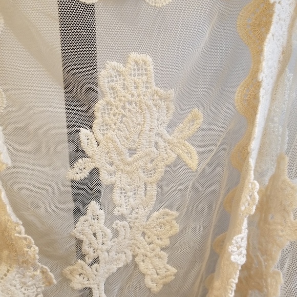 Pinky | Jackets & Coats | Pinky Cream Color Lace Vest S | Poshmark